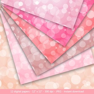 Bokeh Digital Paper: pink Bokeh With Digital Bokeh Backgrounds, Pink ...
