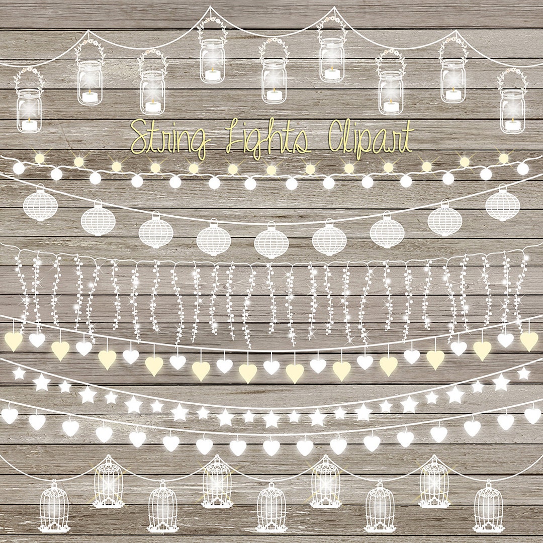 String Lights Clip Art: string LIGHTS Clipart With Wedding Lights ...