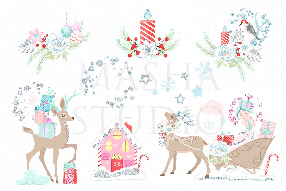 Winter Clipart Christmas Clipart Christmas Planner Stickers | Etsy