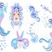 Ice Queen Mermaids Clipart, Mermaid Clipart, Mermaid Planner Stickers ...