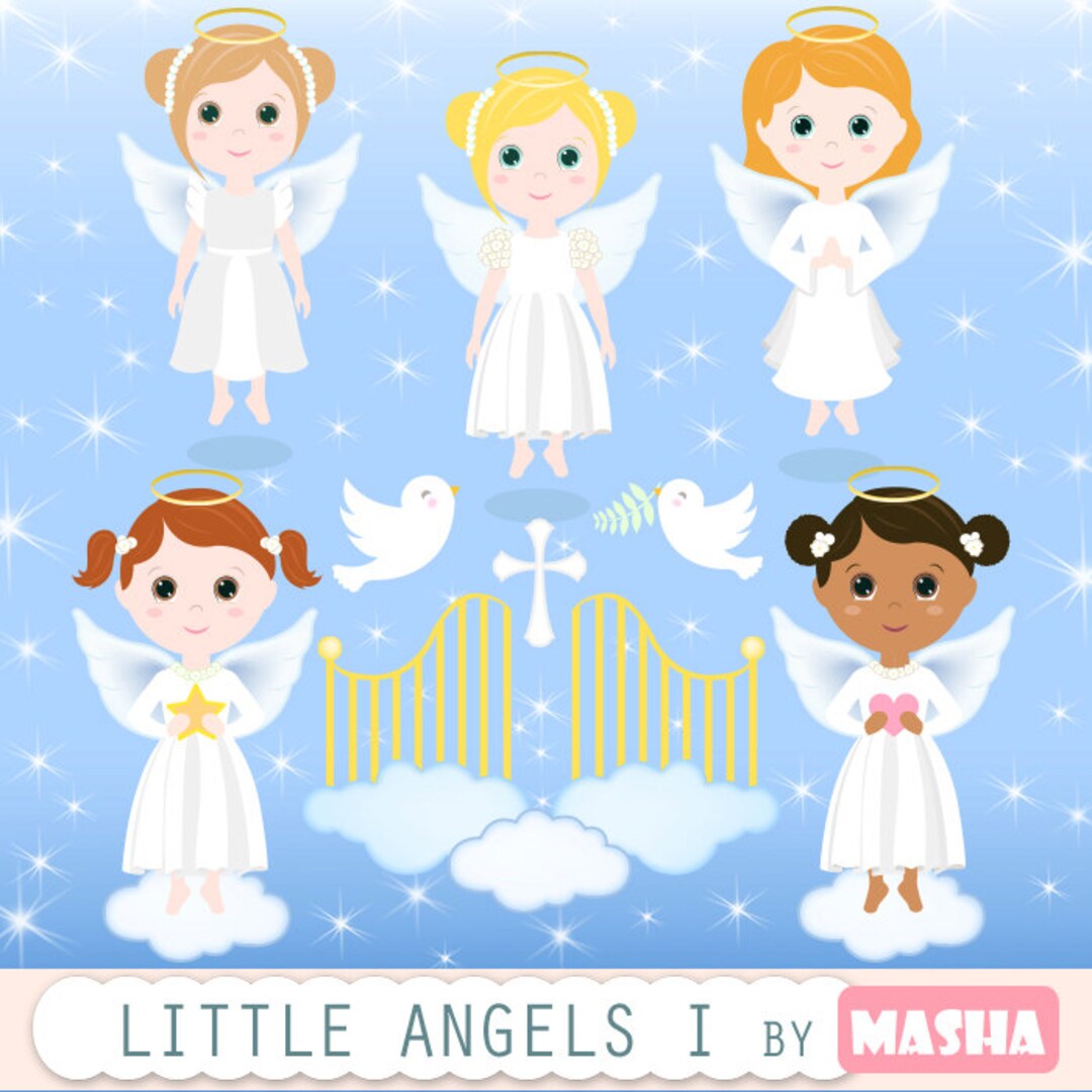 Angels Clipart: angel Clipart With Angel Girl Clipart, Baptism Clipart ...