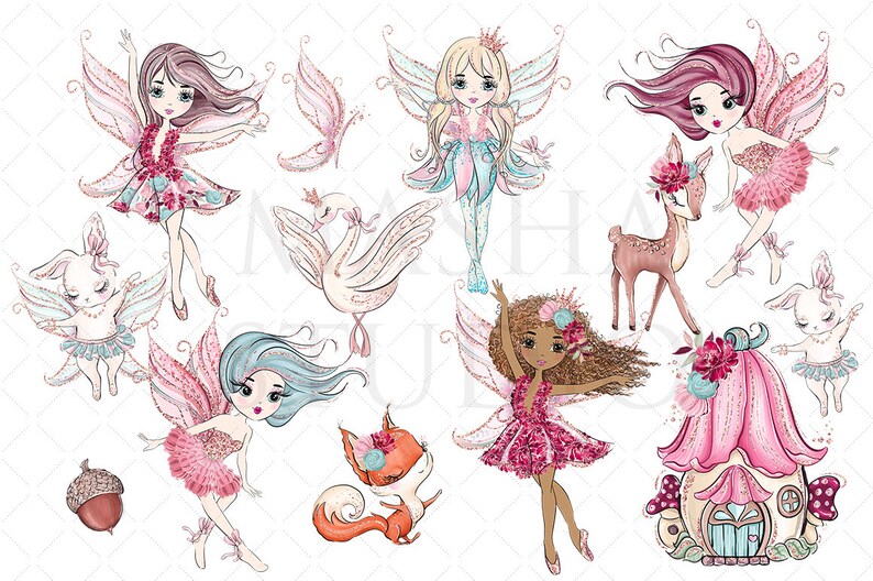 Little Miss Fall Clipart Fairy Clipart Fall Clipart Fox - Etsy