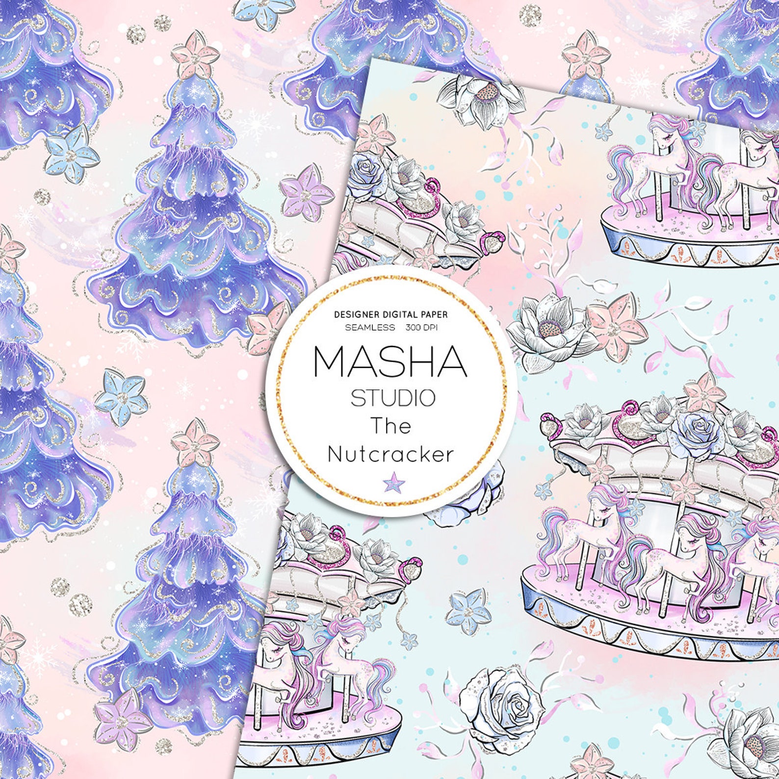 The Nutcracker Digital Papers Ballerina Digital Paper Pack - Etsy