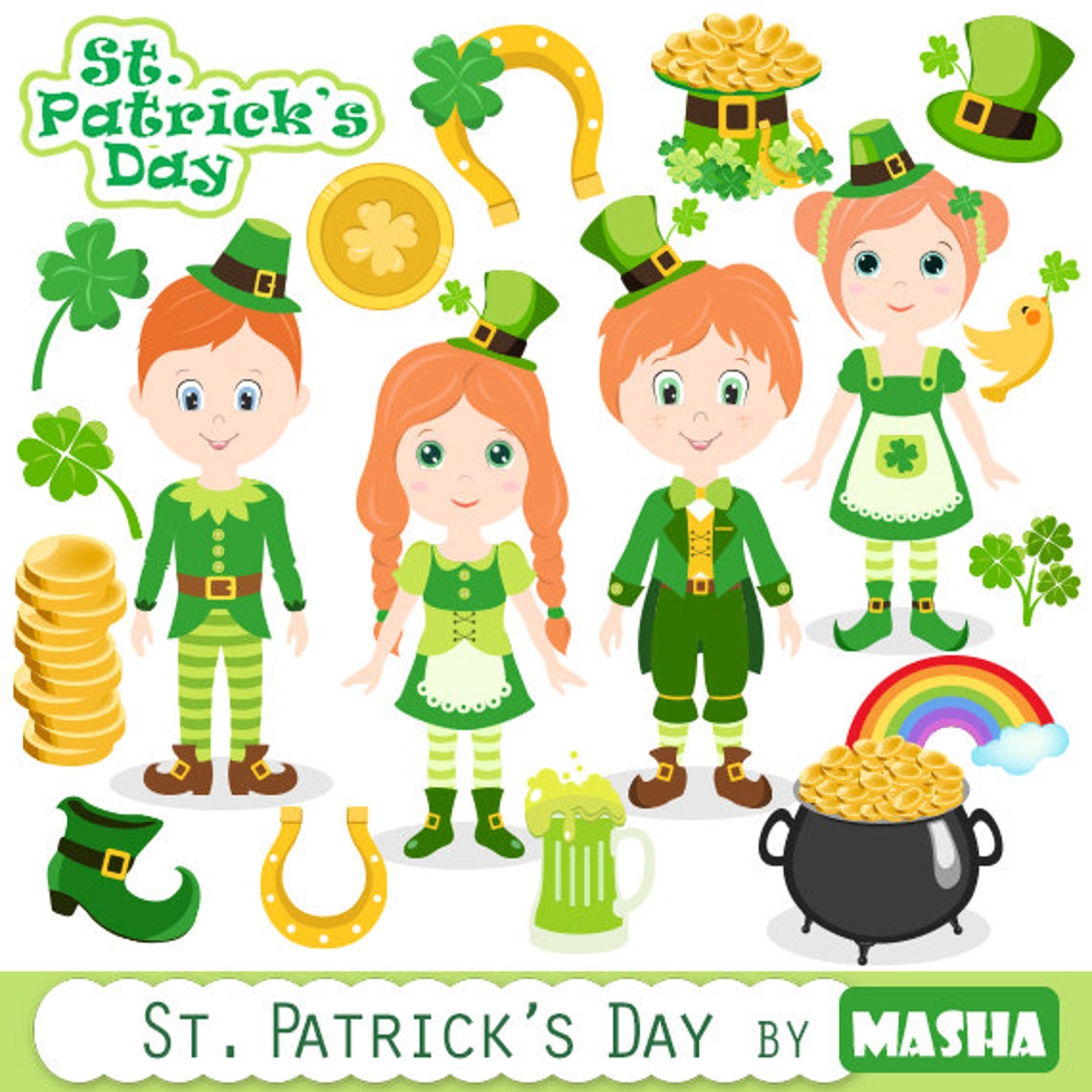 St Patricks Day Clip Art: saint Patricks Day - Etsy