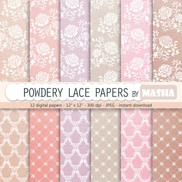 Lace Digital Paper - Etsy