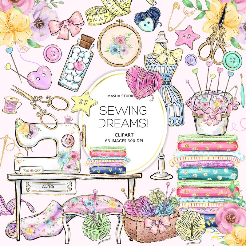 Sewing Clip Art - Etsy