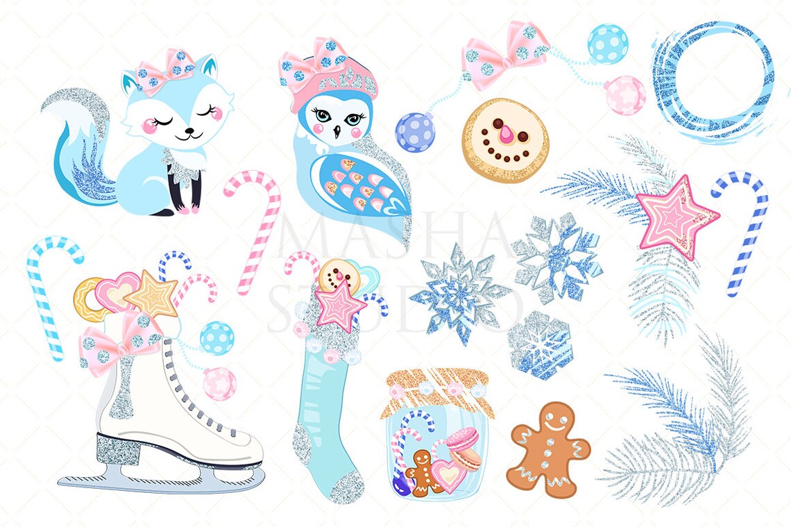 Winter Clipart Christmas Clip Art Christmas Planner - Etsy