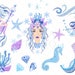 Ice Queen Mermaids Clipart, Mermaid Clipart, Mermaid Planner Stickers ...