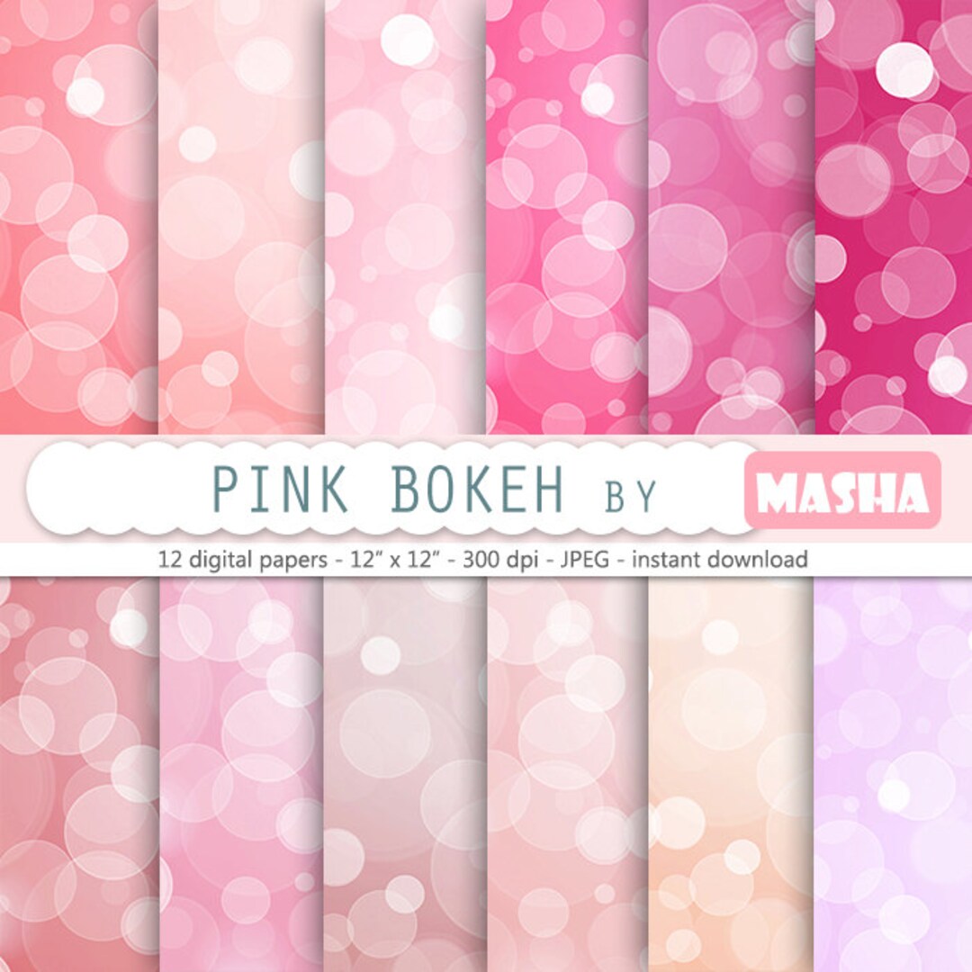 Bokeh Digital Paper: pink Bokeh With Digital Bokeh Backgrounds, Pink ...