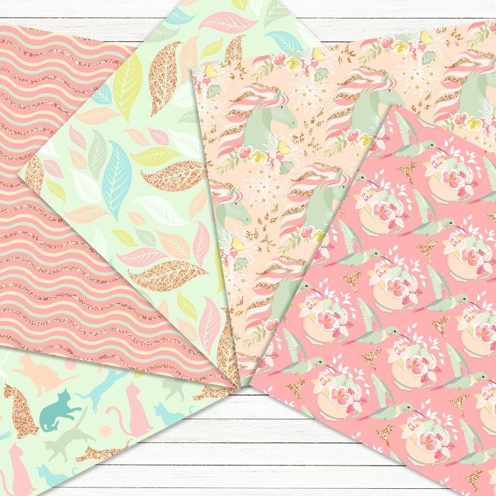 Girly Digital Papers: ultra FEMININE Digital Paper | Etsy