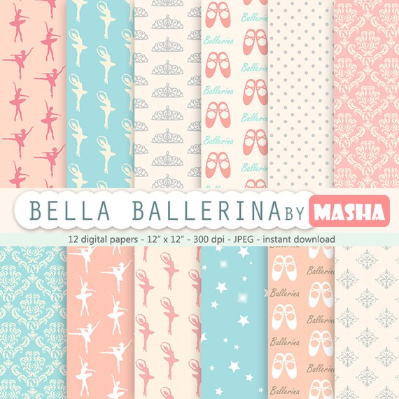 Digital Paper Ballerina: ballerina DIGITAL Paper | Etsy UK