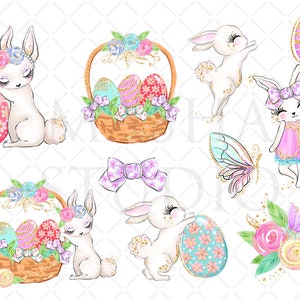 FUZZY EASTER FAIRY Clipart, Easter Clipart, Bunny Clipart, Fairy ...