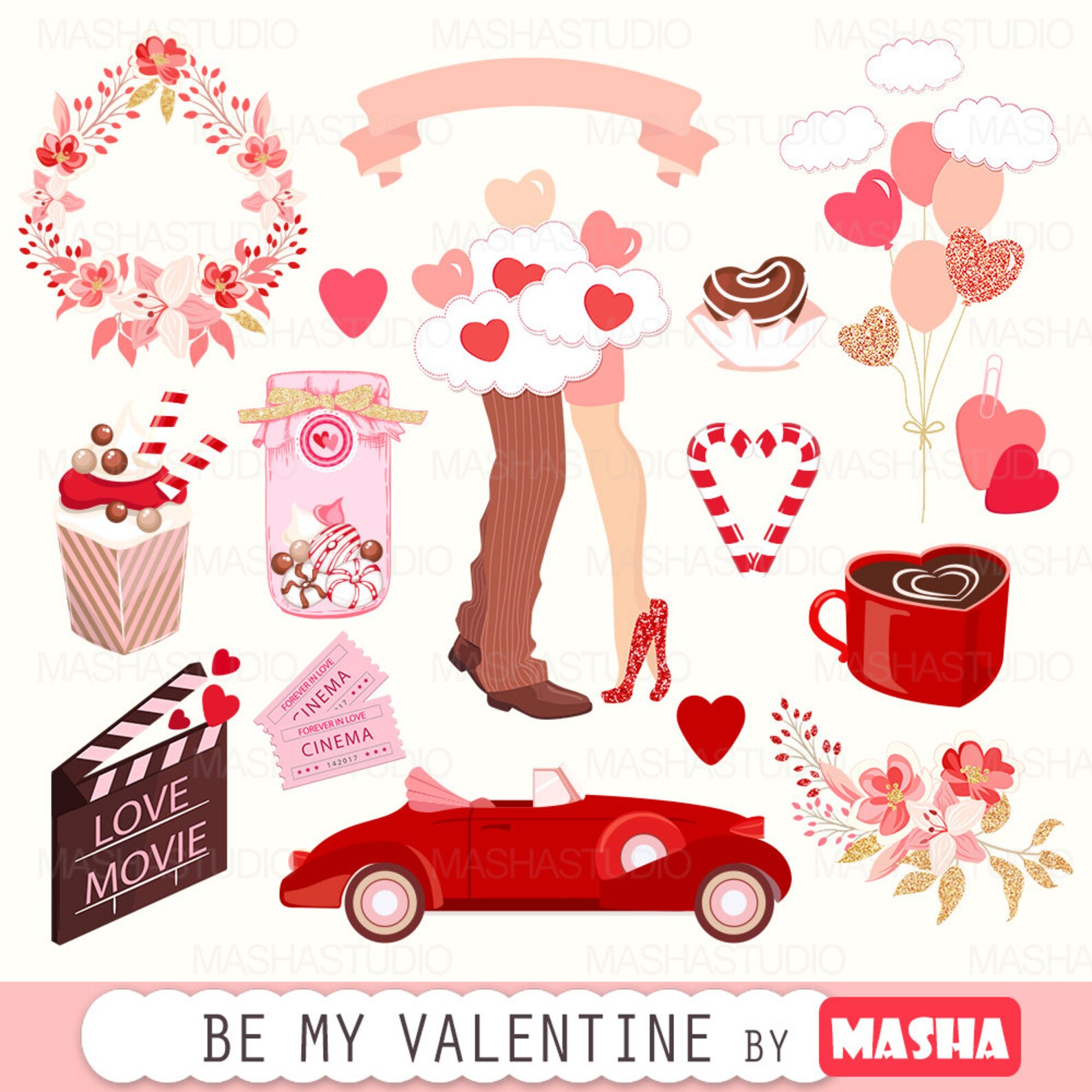 Valentines Clip Art: be MY Valentine With Valentine's Day Clipart ...