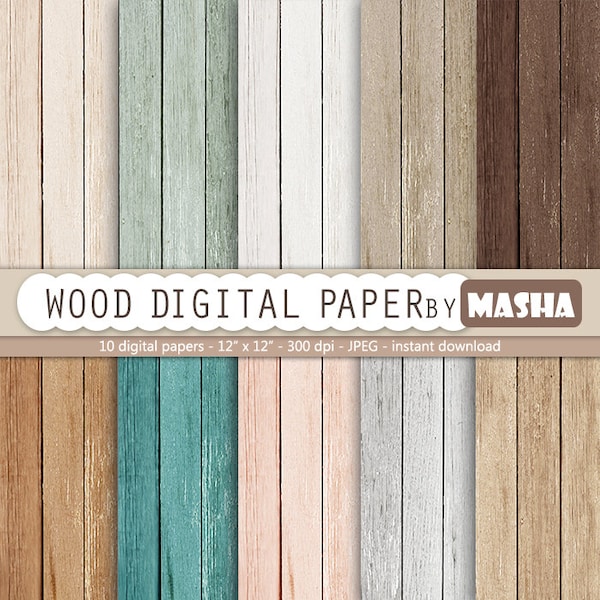 Wood Digital Paper - Etsy
