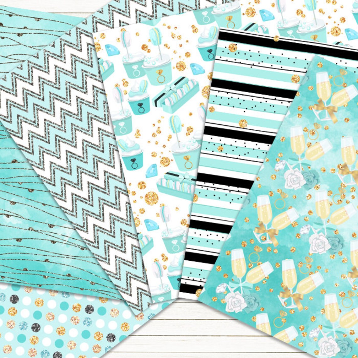 Engagement digital paper: ENGAGEMENT PARTY digital | Etsy