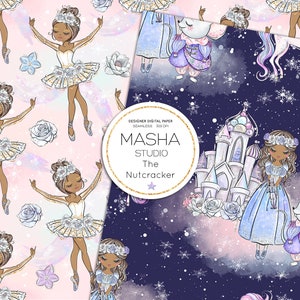 The Nutcracker Digital Papers Ballerina Digital Paper Pack Christmas ...