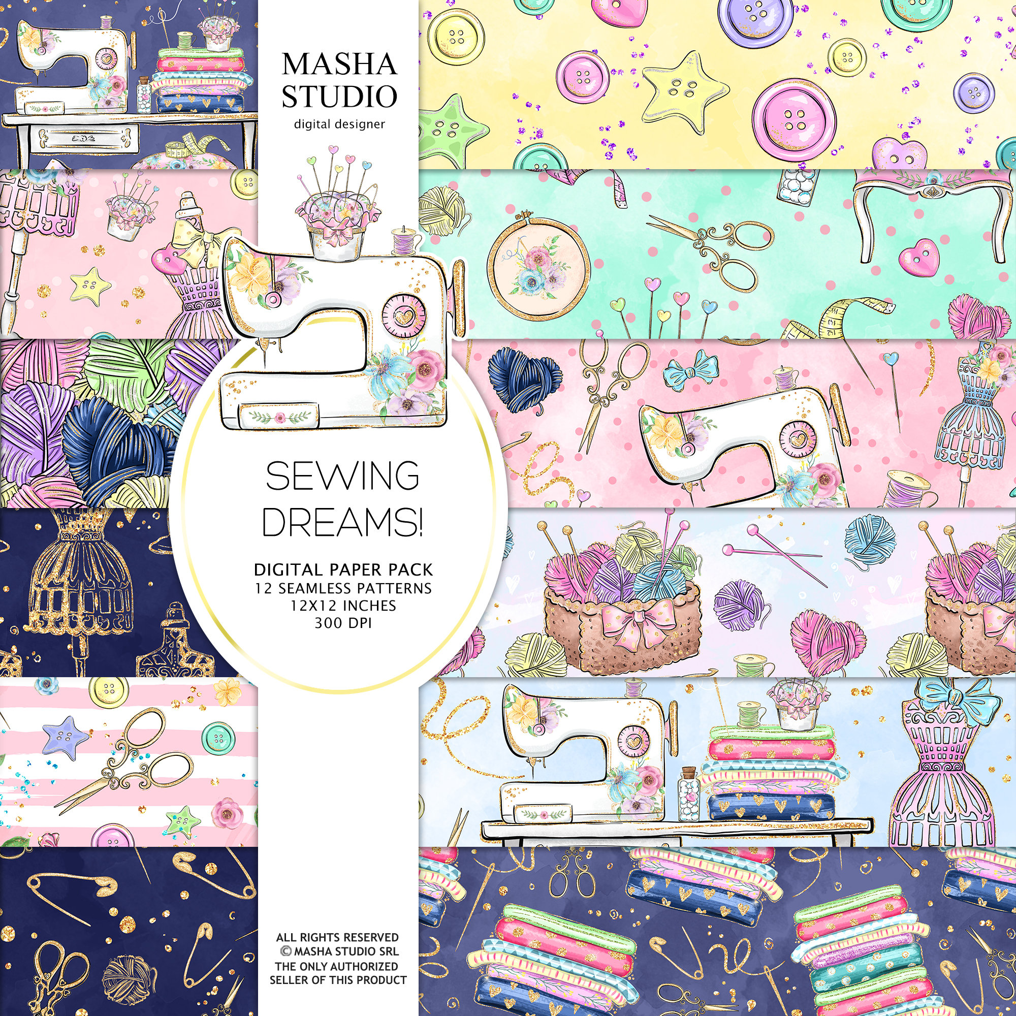 Masha Studio S Sewing Digital Paper Sewing Machine Digital Paper