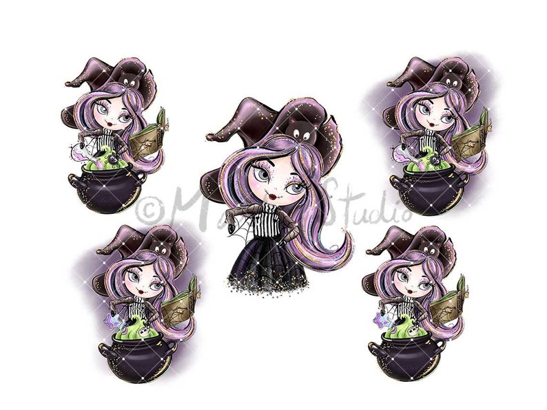 Halloween Clipart, Witch Clipart, Witch Pot Clipart, Witch Potions ...