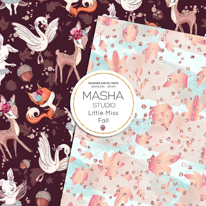 Little Miss Fall Digital Papers Fairy Digital Paper Fairy - Etsy