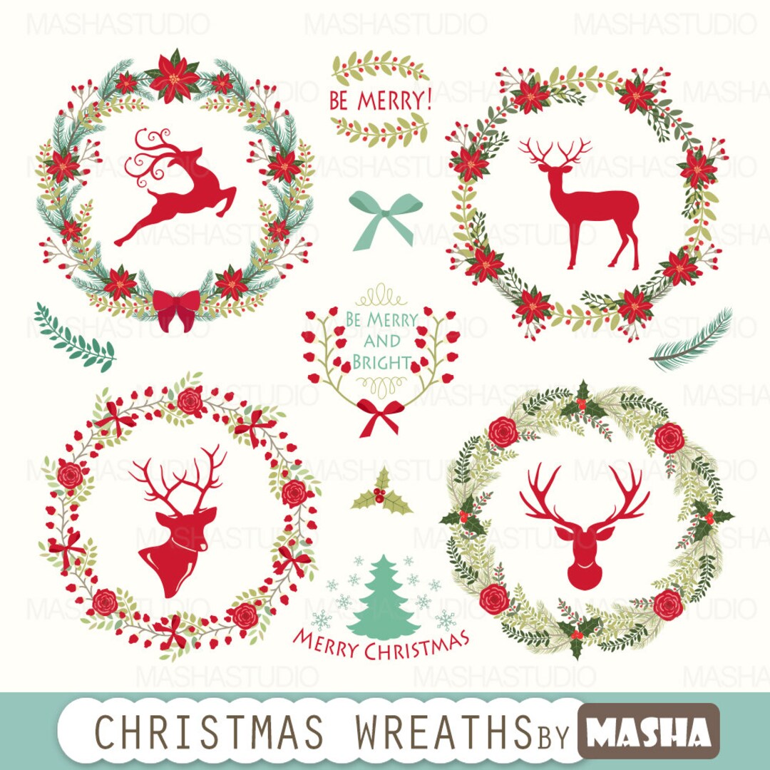 Christmas Clipart: christmas Wreaths Clipart With Wreaths Clipart ...