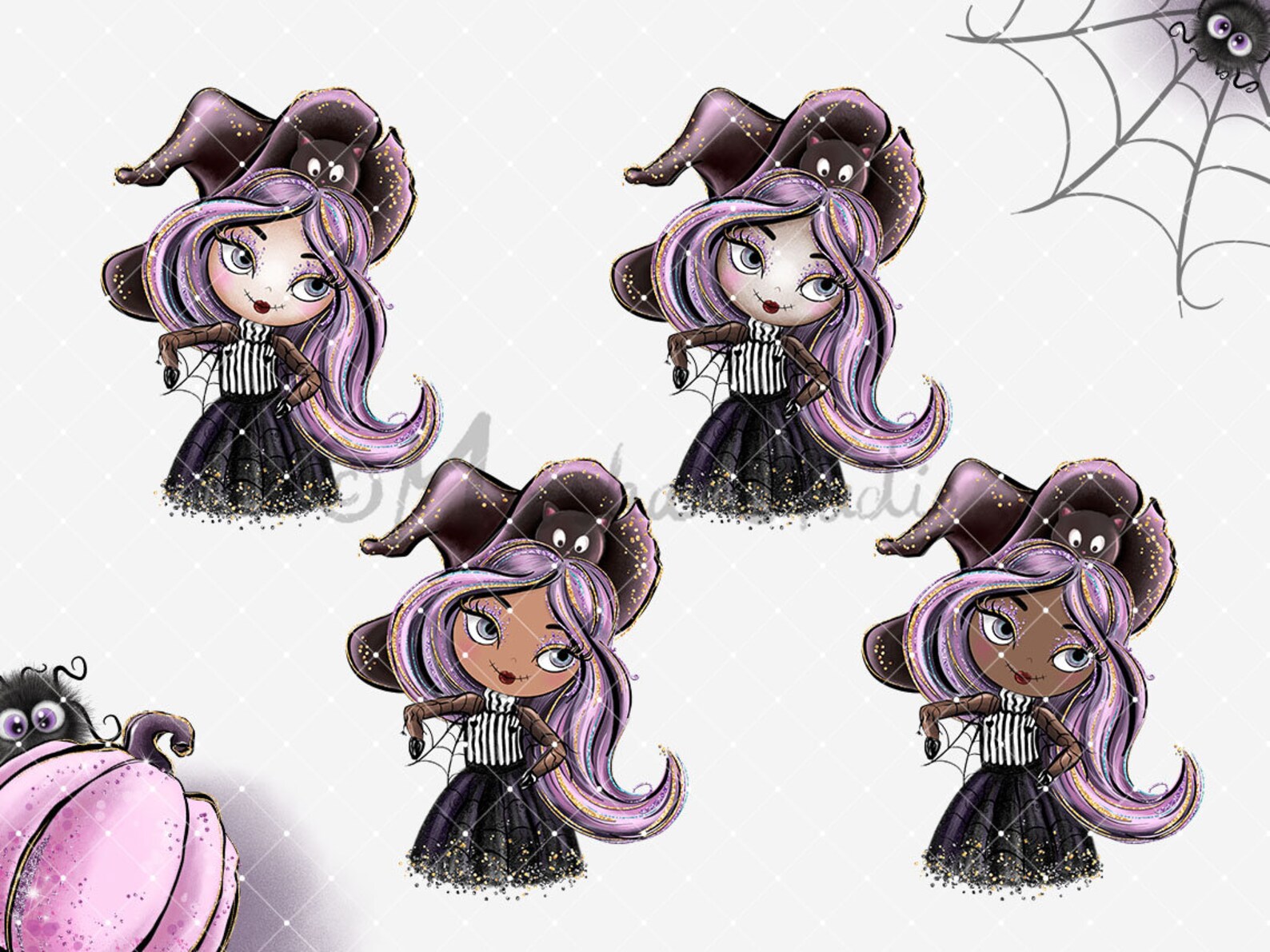 Halloween Clipart Witch Clipart Witch Pot Clipart Witch - Etsy