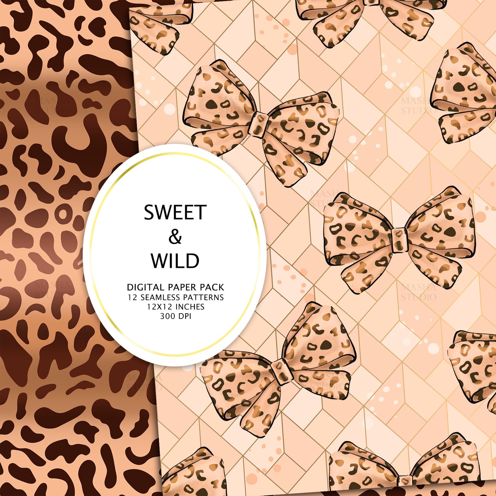 Leopard Digital Paper Leopard Print Girl Boss Digital Paper - Etsy