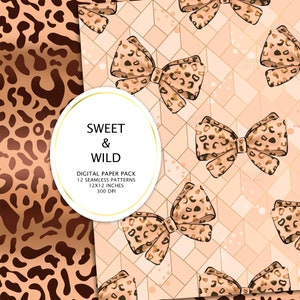 Leopard Digital Paper, Leopard Print, Girl Boss Digital Paper, Cheetah ...