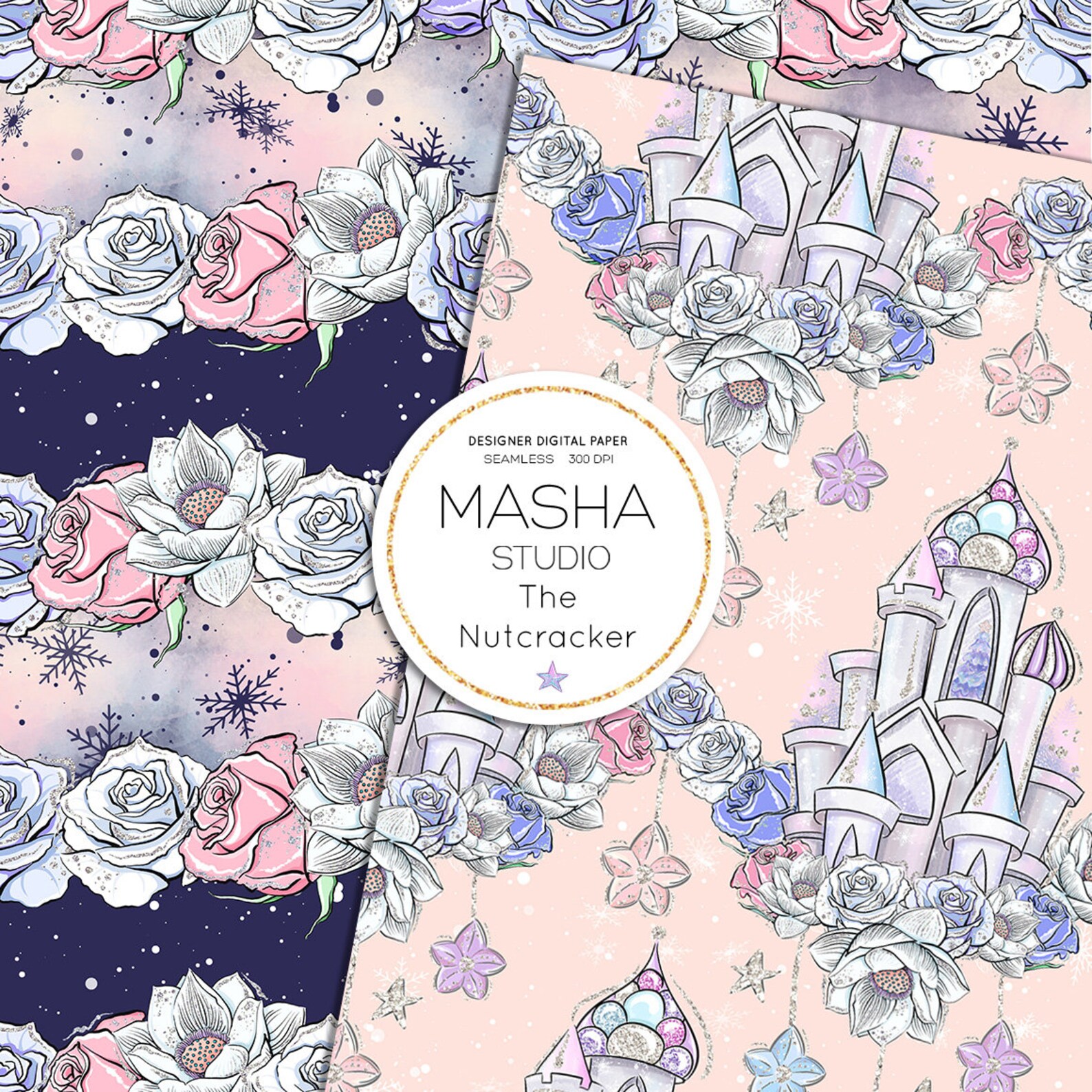 The Nutcracker Digital Papers Ballerina Digital Paper Pack - Etsy