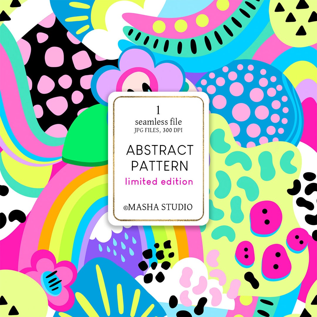 Abstract Digital Paper, Abstract Pattern, Colorful Pattern, Seamless ...