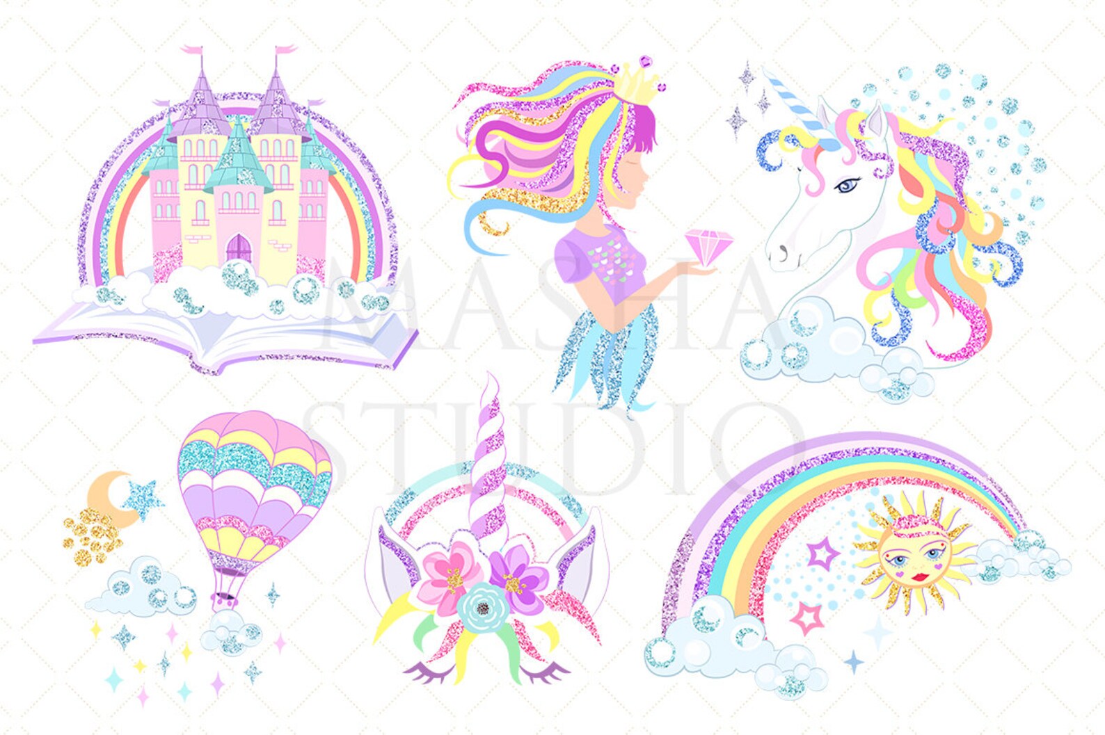 Rainbow Unicorn Clipart Unicorn Clip Art Unicorn Planner | Etsy Canada