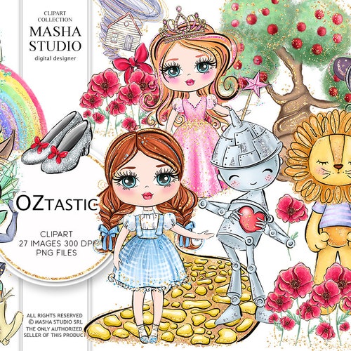 Wizard of Oz Clipart / Dorothy / Tin Man / Scarecrow / Wicked - Etsy UK