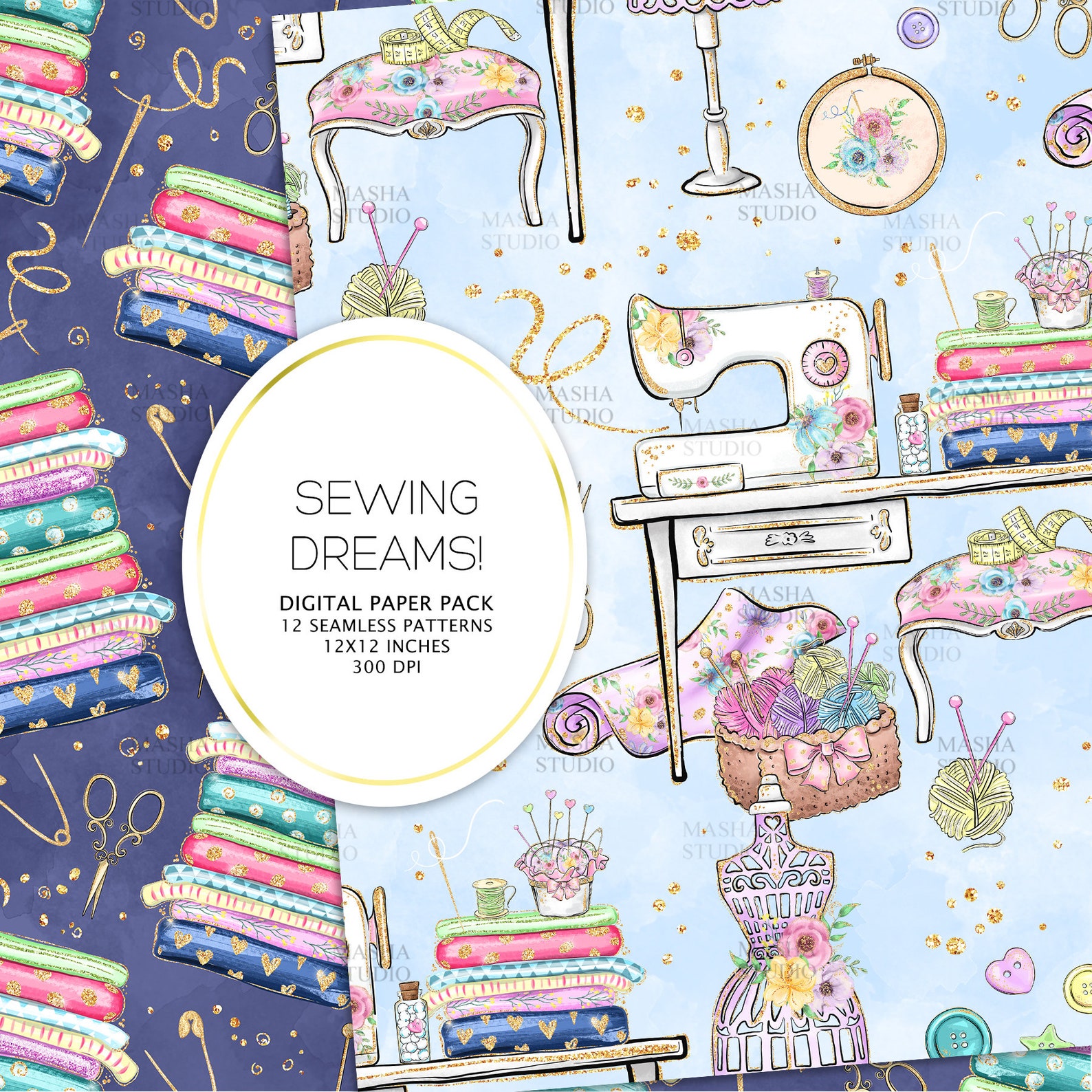 Masha Studio's Sewing Digital Paper Sewing Machine - Etsy