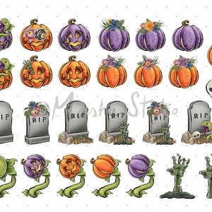 Halloween Clipart, Cute Halloween Clipart, Cute Witch, Haunted House ...