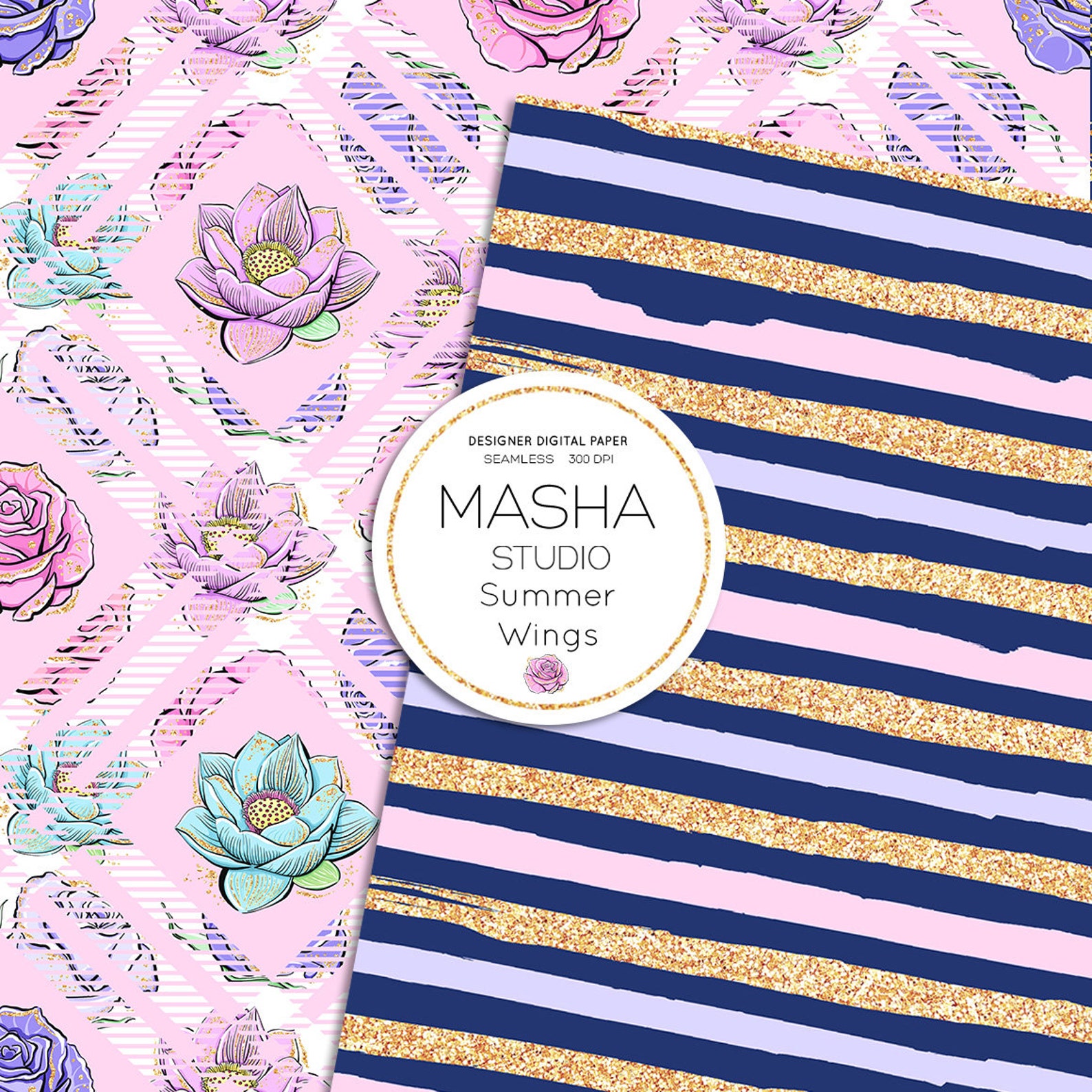 Summer Digital Papers Summer Patterns Butterfly Digital Paper - Etsy