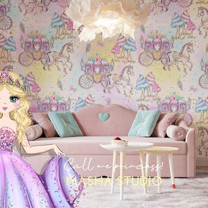 Princess Digital Paper, Princess Pattern, Prince Digital Paper ...