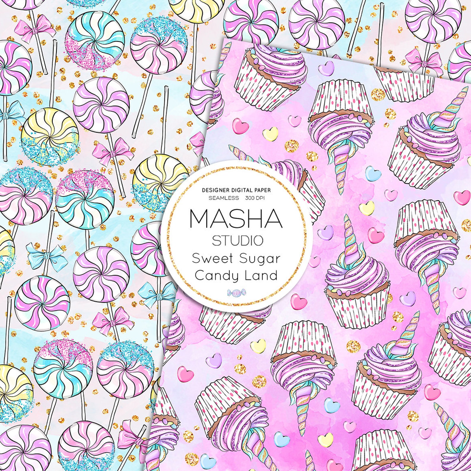 Sweet Sugar Candy Land Digital Papers Candy Digital Papers Candy Girl ...