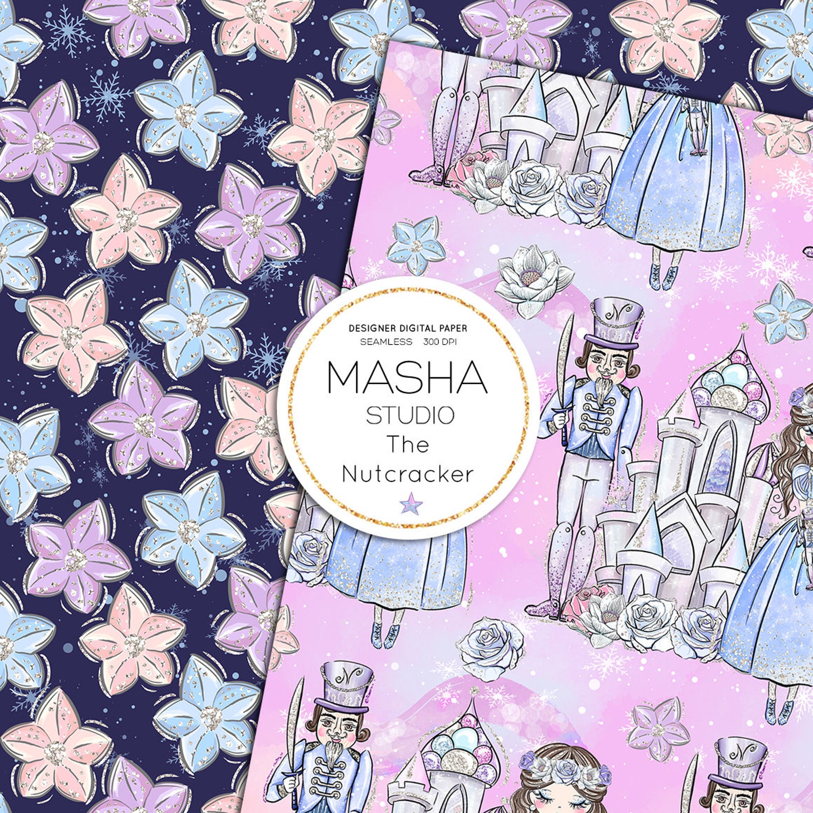 The Nutcracker Digital Papers Ballerina Digital Paper Pack - Etsy