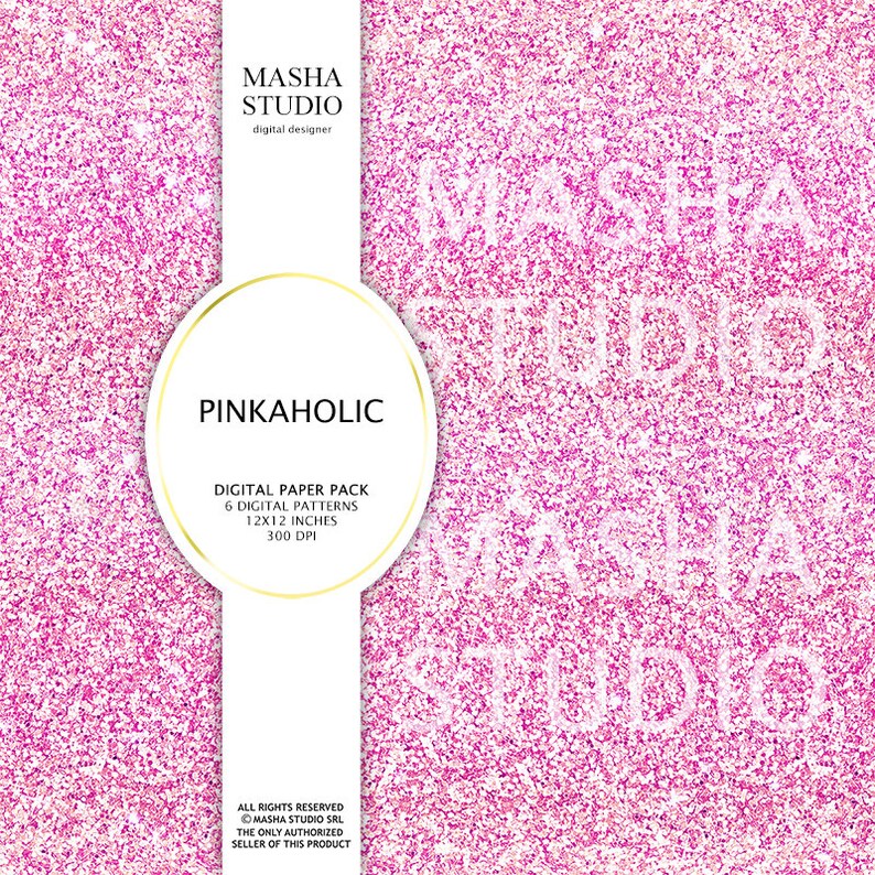 Pink Digital Papers Pink Paper Pack Pink Glitter Digital | Etsy