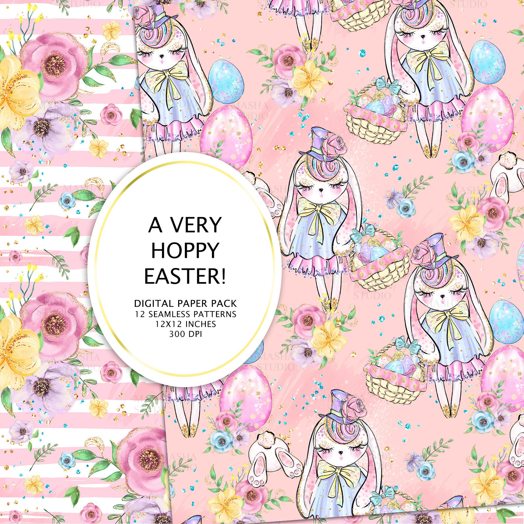 Easter Digital Papers 2021, Easter Background, Easter Seamless Papers ...