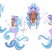 Ice Queen Mermaids Clipart, Mermaid Clipart, Mermaid Planner Stickers ...