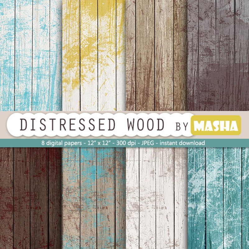 Distressed Wood - Etsy
