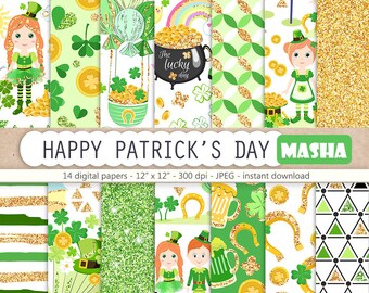 14 Pink and Gold Digital Papers Gold Glitter Paper Scrapbook - Etsy