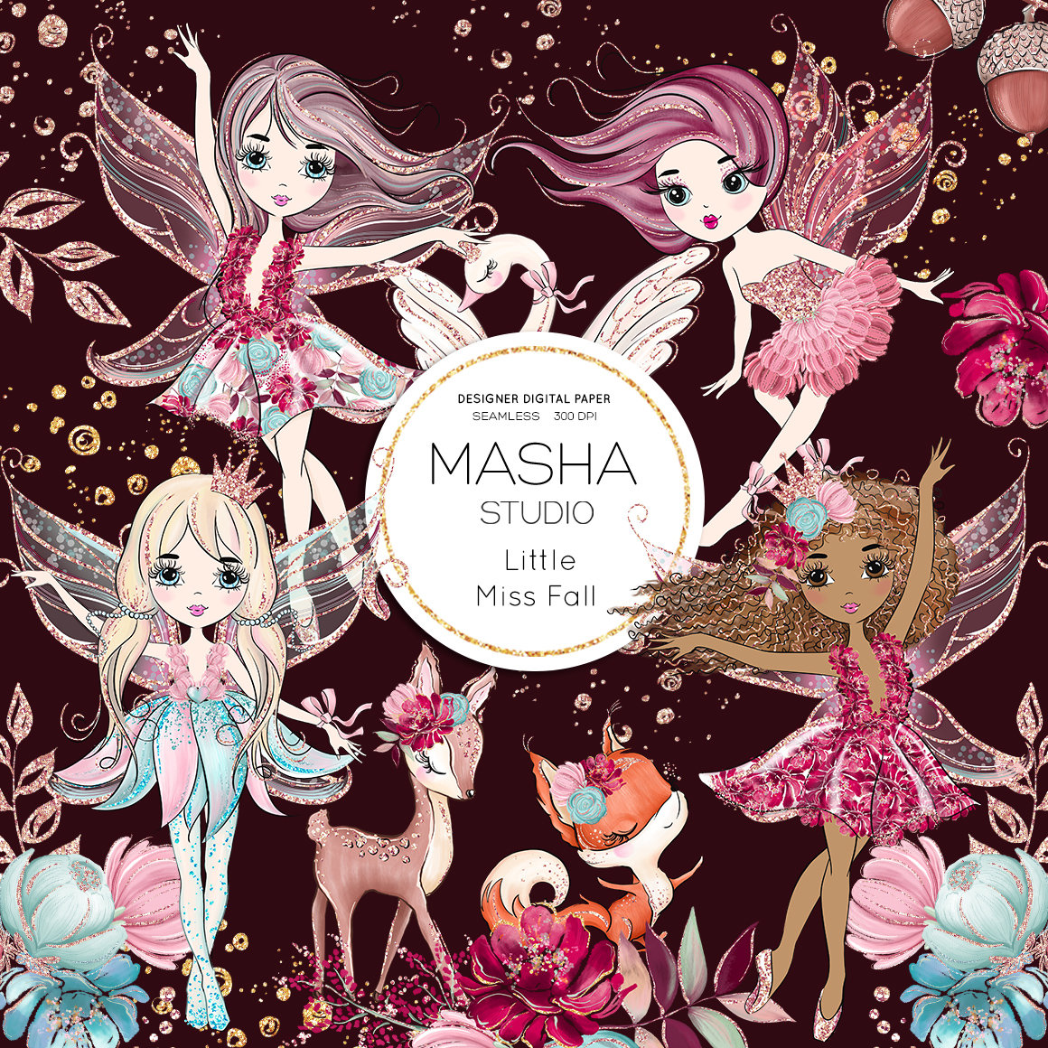 Little Miss Fall Clipart Fairy Clipart Fall Clipart Fox - Etsy