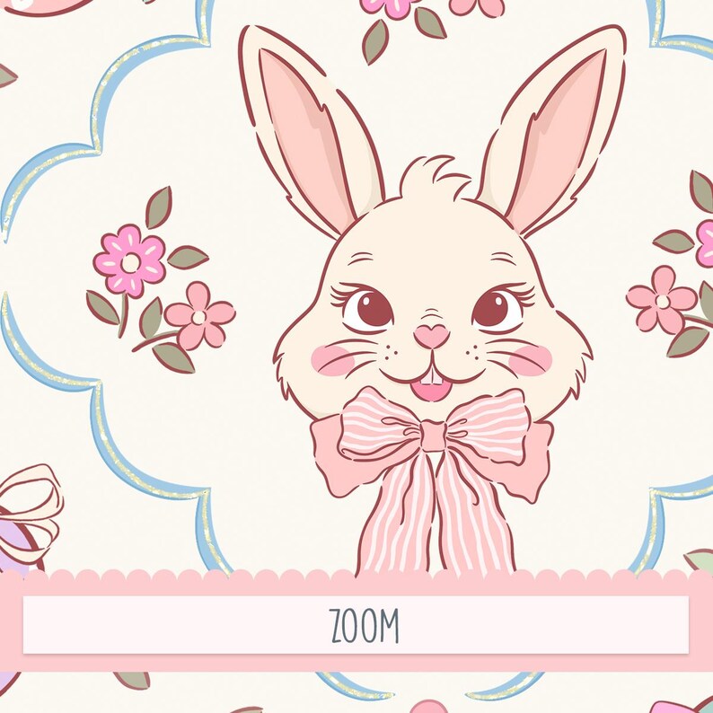 Easter Seamless Pattern, Easter Bunny Repeat Pattern, Easter Trellis ...