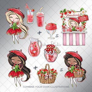 Strawberry Clip Art, Strawberry Girl Clipart, Strawberry House Clipart ...
