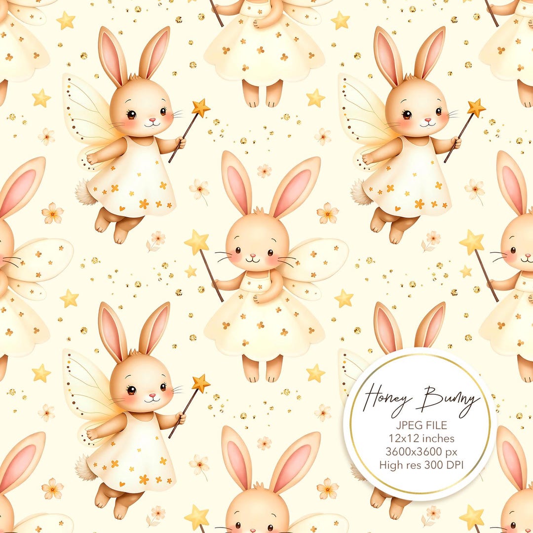 Easter Digital Paper, Seamless Bunny Pattern, One Dollar Deal Pattern ...