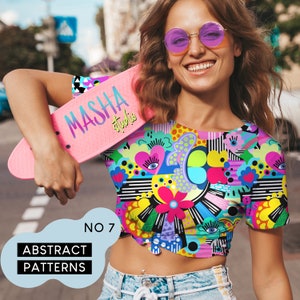 Abstract Digital Pattern, Seamless Neon Digital Paper, Neon Pattern, No ...