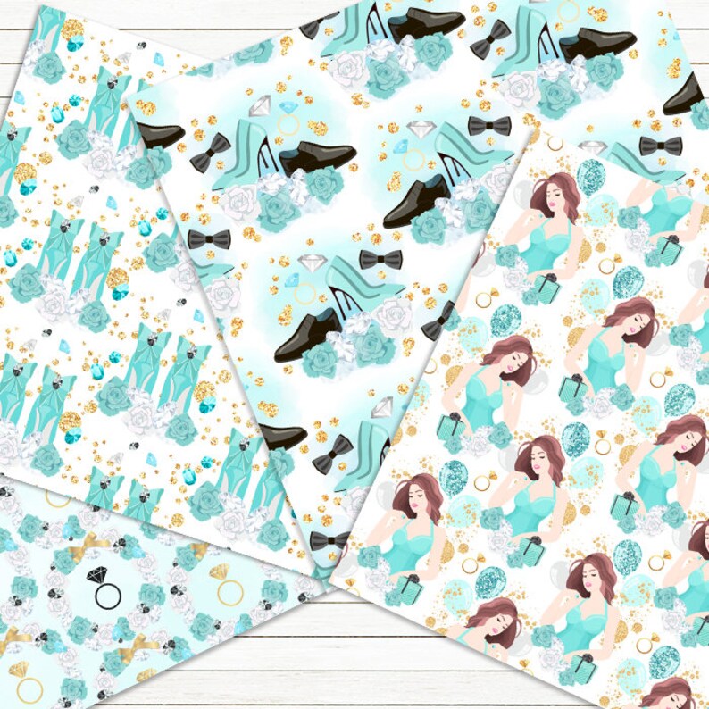 Engagement Digital Paper: engagement PARTY Digital - Etsy