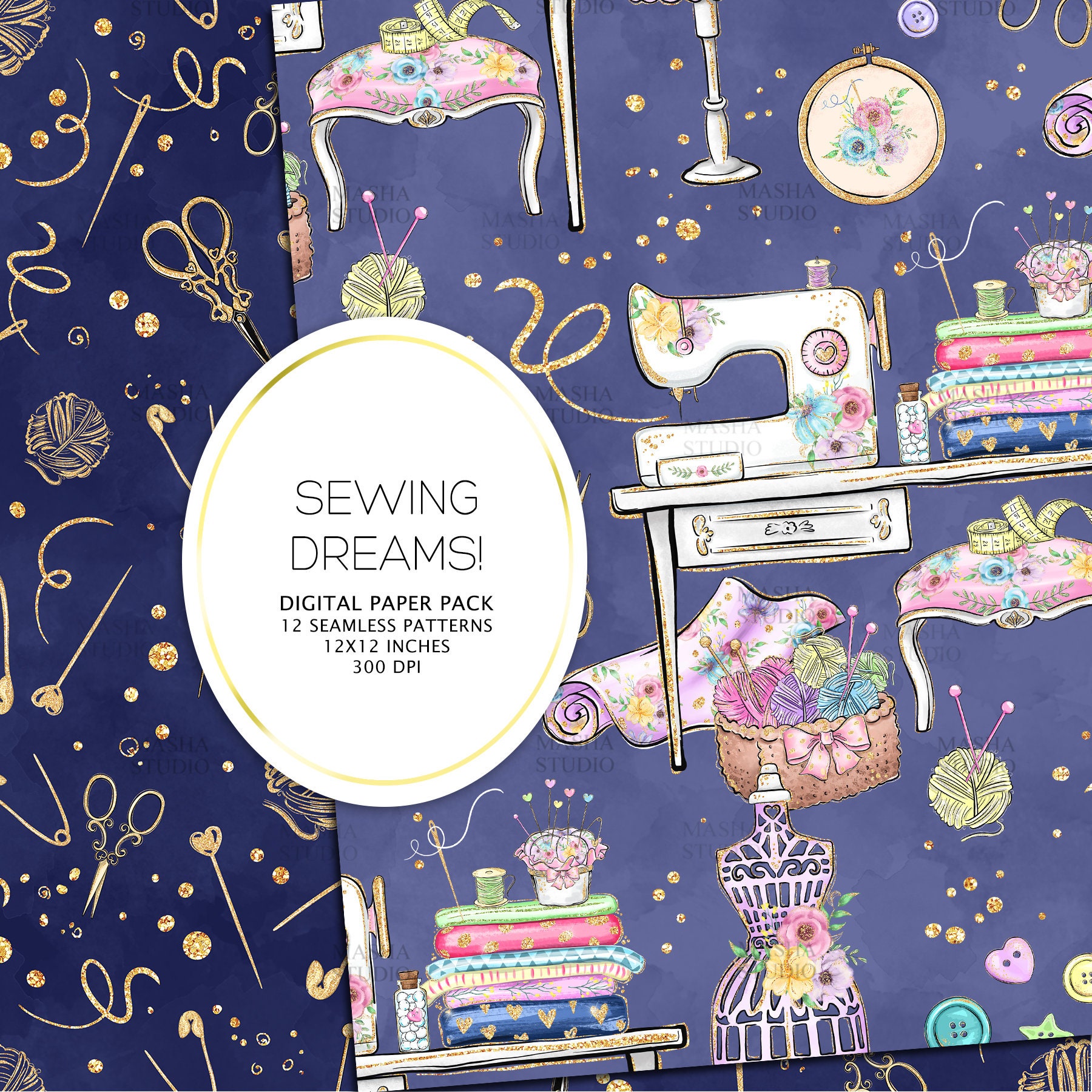 Masha Studio's Sewing Digital Paper Sewing Machine - Etsy