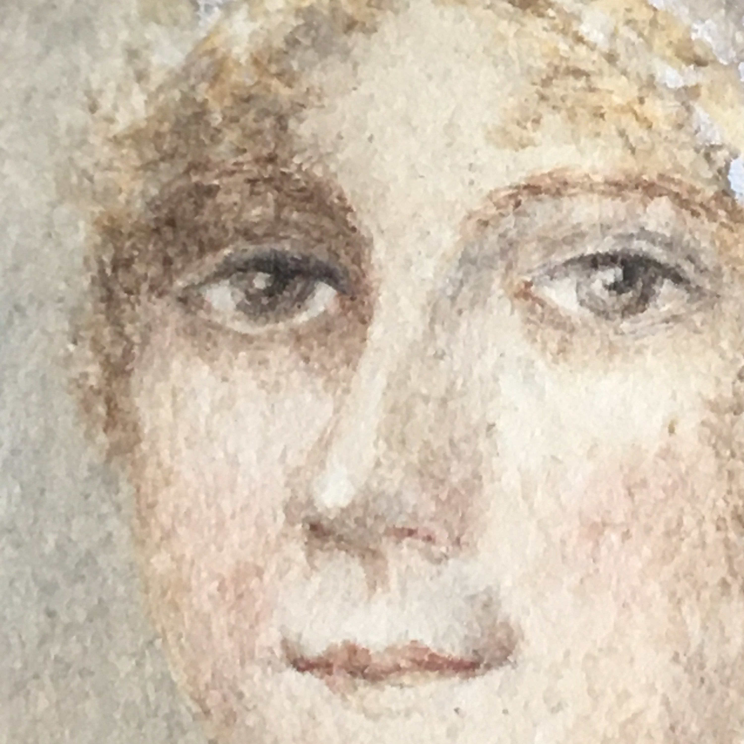 Naive and Enchanting Antique Watercolour Miniature Portrait of | Etsy